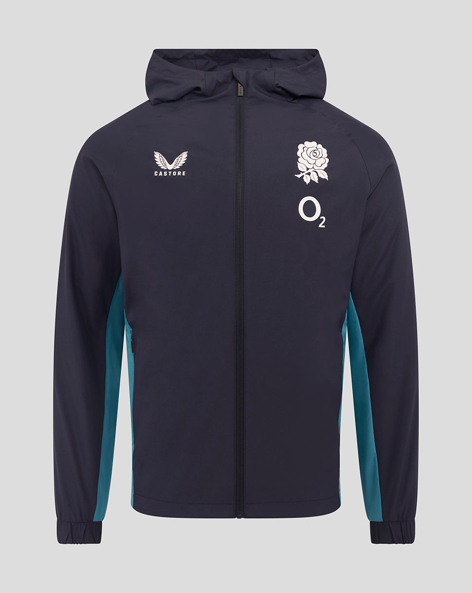 Men’s England Rugby 25/26 Performance Long Sleeve Shower Jacket – Inkw ...